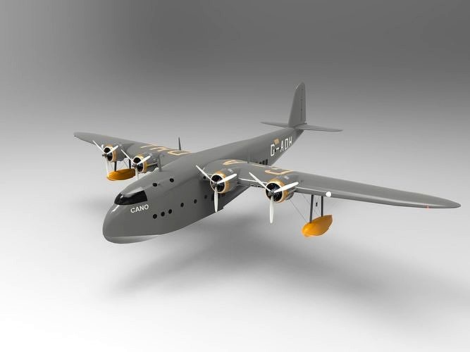 Short Empire flying boat 3d model