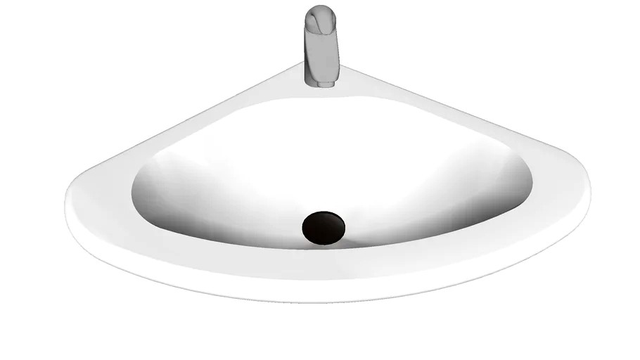 corner lavabo, corner washing basin, bathroom 3d model
