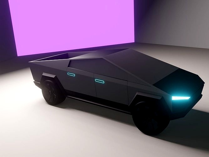 Tesla Cybertruck Low-poly 3d model