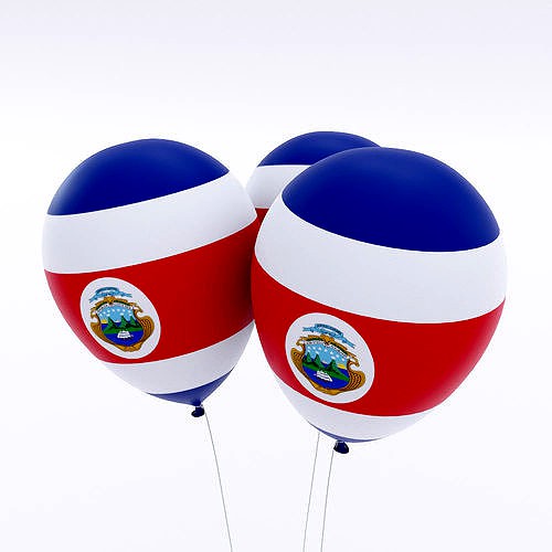 Costa Rica country balloon 3d model