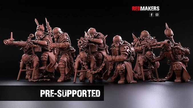 Renegade Death Division - Heavy Support Squad - Heretics | 3D model