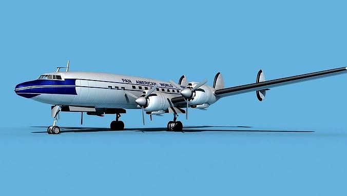Lockheed L1649 Star Liner Pan Am 1 3d model