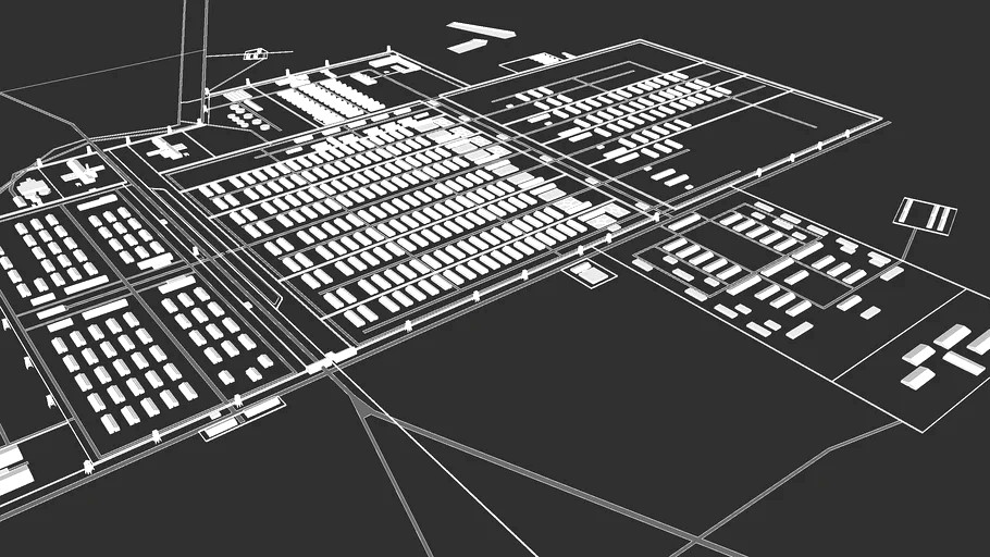 Auschwitz-Birkenau concentration camp 3d model