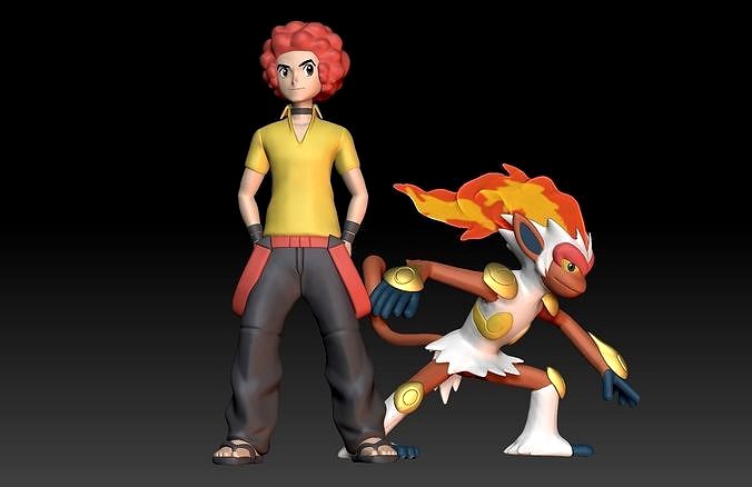 Pokemon Sinnoh Elite Four Flint | 3D model