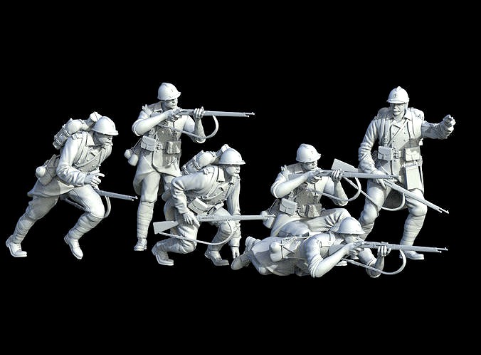 French soldier ww1 | 3D model