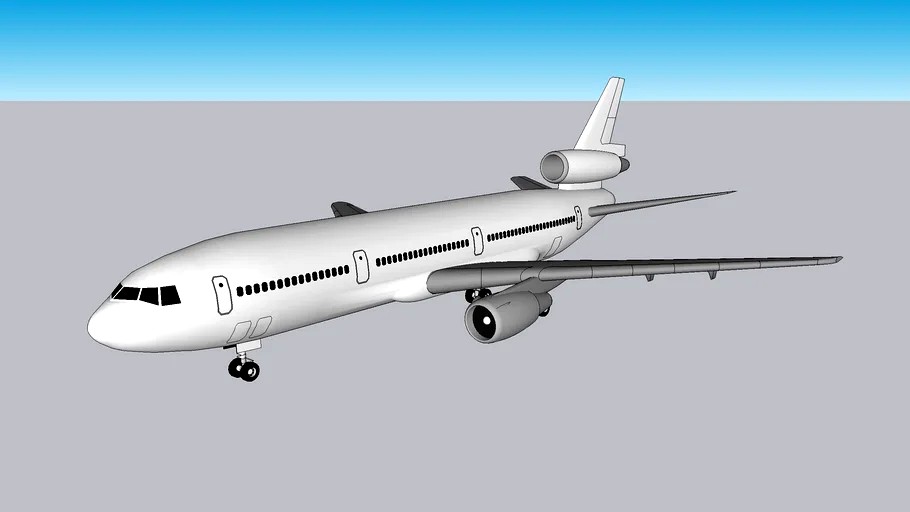 McDonnell Douglas DC-10 (Template) 3d model