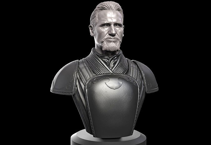 Liam Neeson Ras al Ghul Bust | 3D model