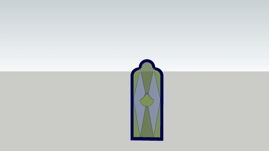 stained glass window pane 3d model