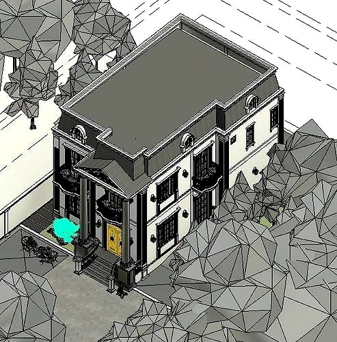 Classic House BIM Model 3d