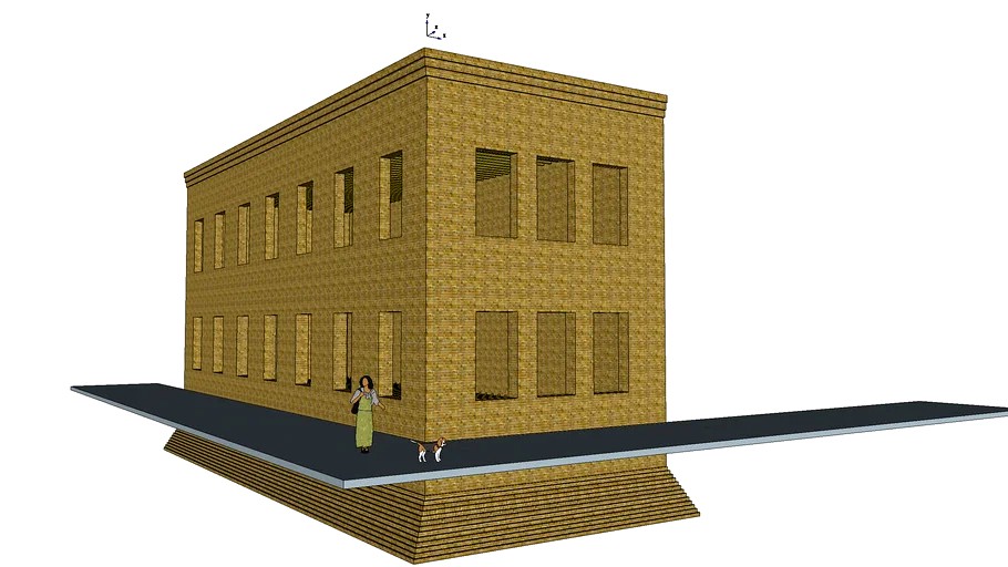 Whole Buildings - 1920s Unreinforced Brick Masonry Building 3d model