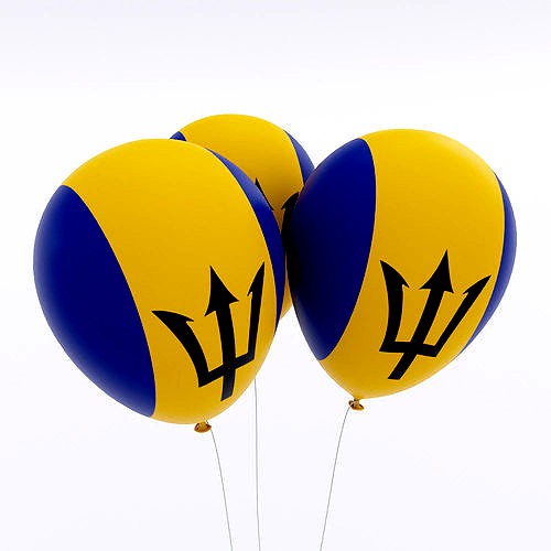 Barbados country balloon 3d model