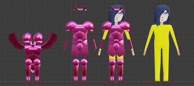 Mois Apus - Saint Seiya - Bripo Cubes version 3d model