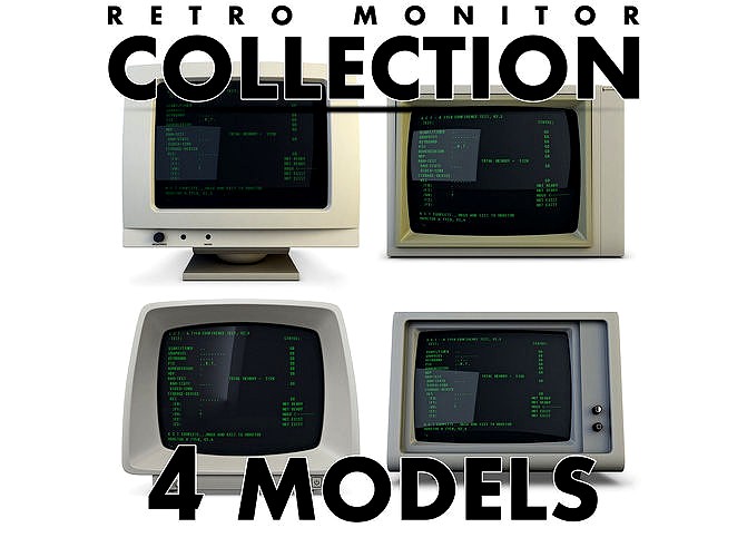 Retro Monitor Collection volume 1 3d model