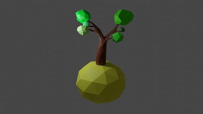 Tree low poly 3d model
