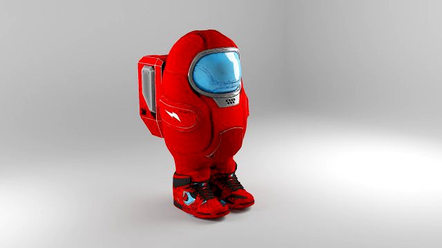 among us space man 3d model