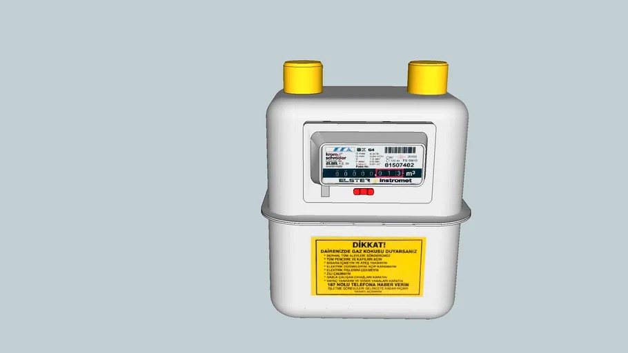 Natural Gas Meter 3d model