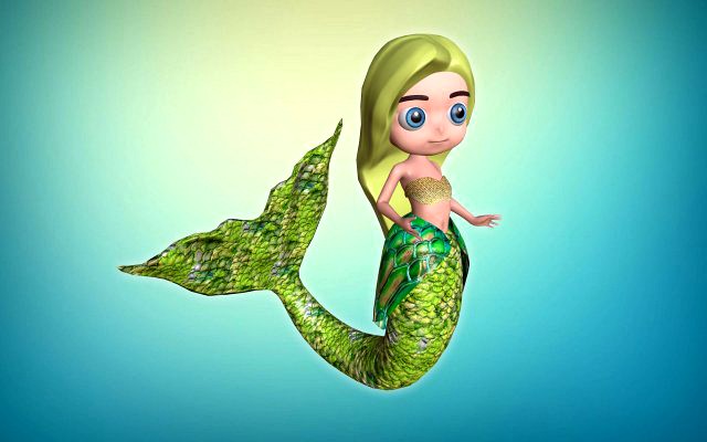 sweet mermaid 3d model