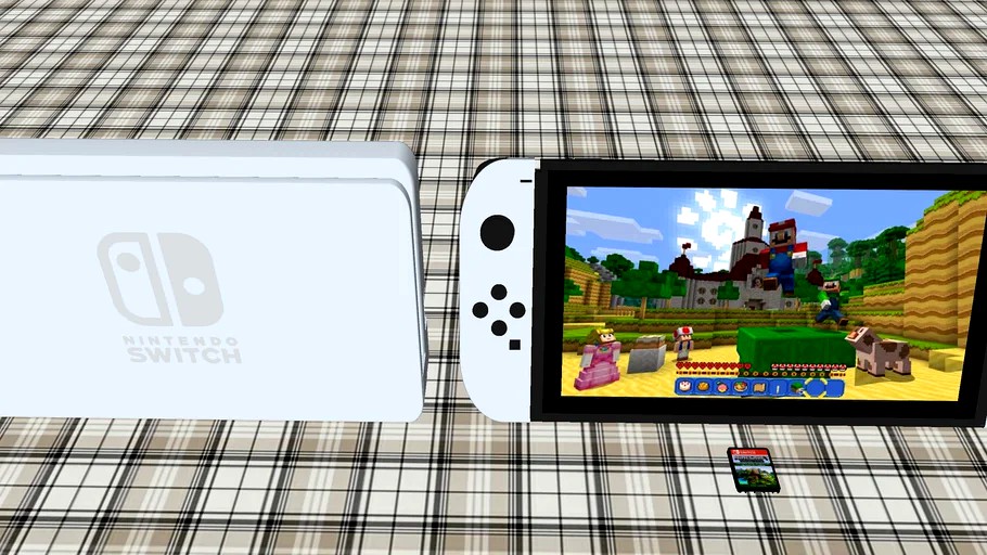 Nintendo Switch OLED screen 麥塊 Minecraft 3d model