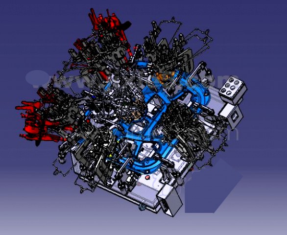 welding assembly of automobile rear door inner panel 3d model