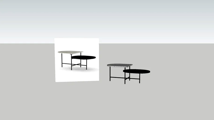 deco stacked coffee table - west elm 3d model