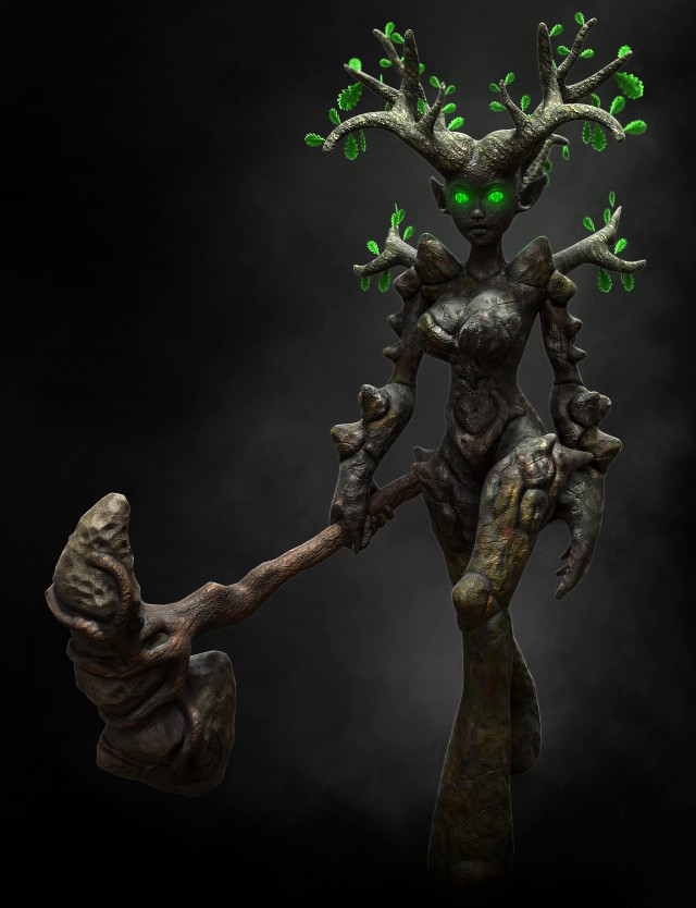 female earth elemental 3d model