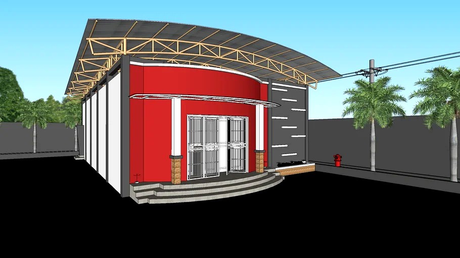 Gedung Pertemuan / Serbaguna 3d model