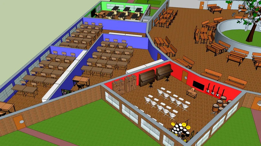 Basisschool Tabula Rasa 3d model