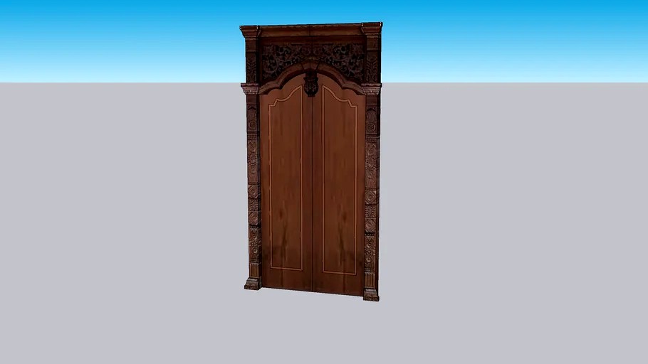 Main Door, Gebyok 3d model