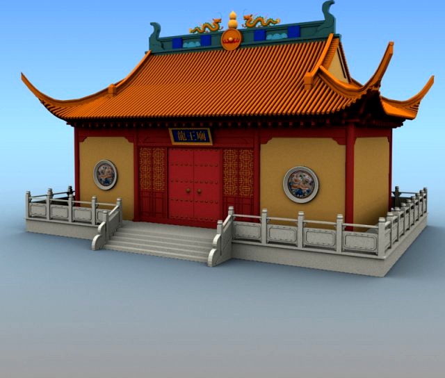 Chinese temple 3D Model