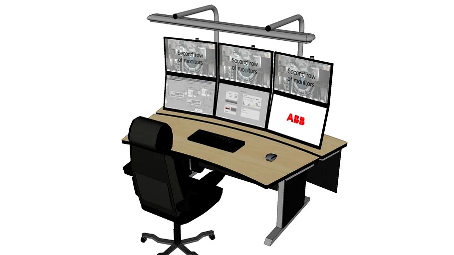 consola de monitoreo ABB 3d model