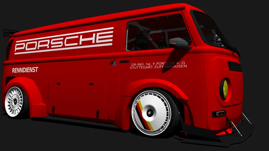 VW 1970 T2 Bay Windows - Porsche Livery with Custom Rotiform Aerodisc ...