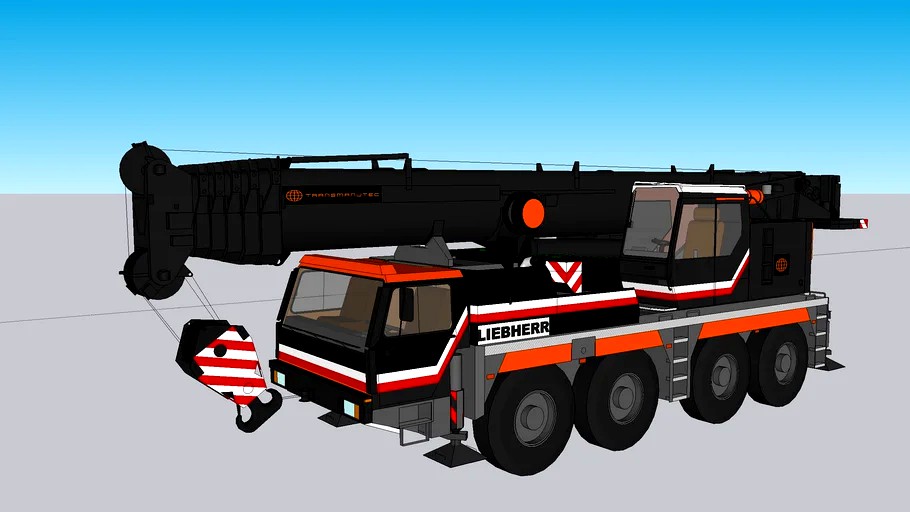 Grue mobile 100T TMT 3d model