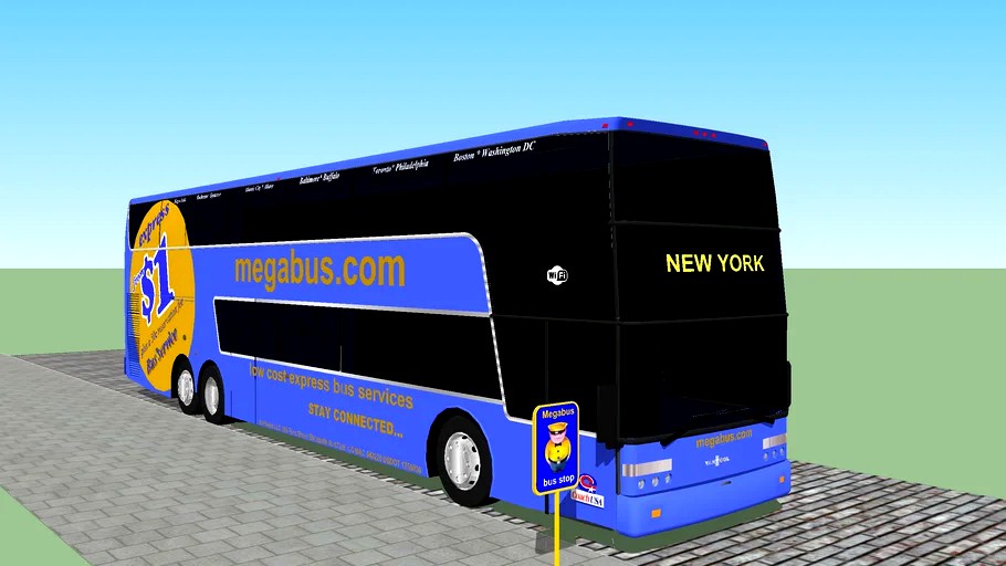Megabus Vanhool Astromega Ney York 3d model