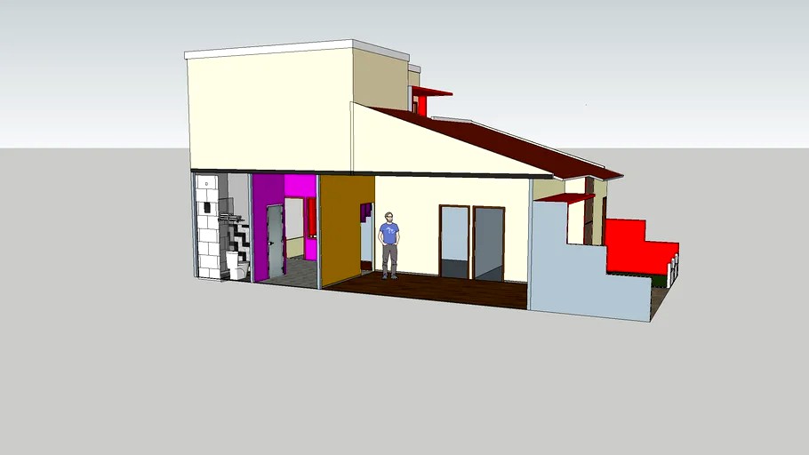 contoh rumah ku 3d model