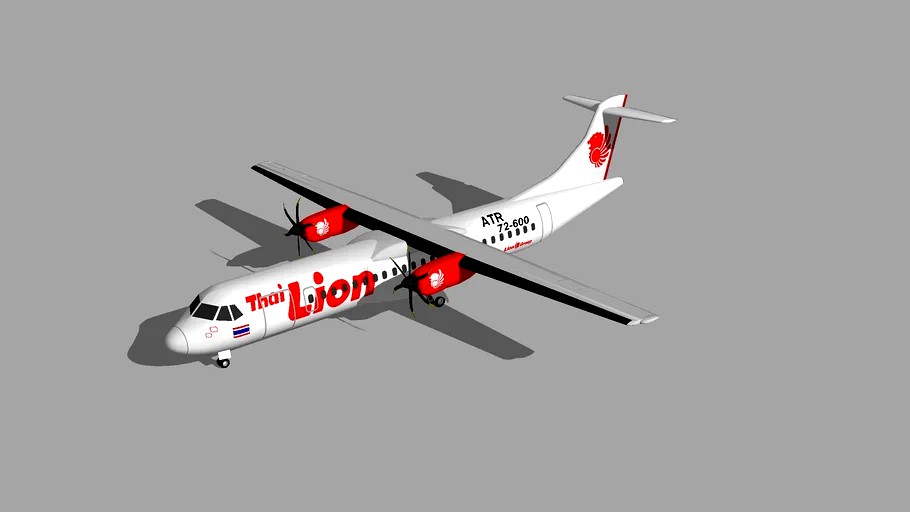 Thai Lion Air ATR 72-600 3d model