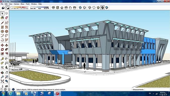 Sketchup Office building OFF3 3d model