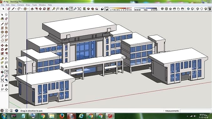 Sketchup Office building C9 3d model