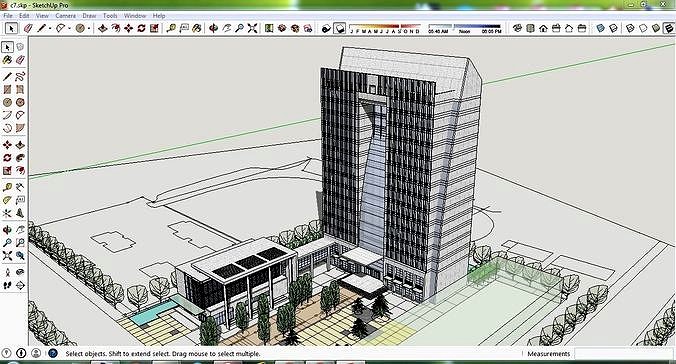 Sketchup Office building C7 3d model