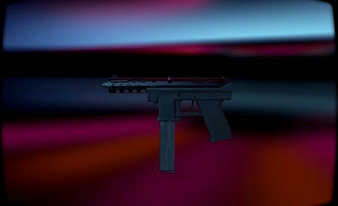 LOW POLY - Tec-9 Semi-Auto SMG 3d model