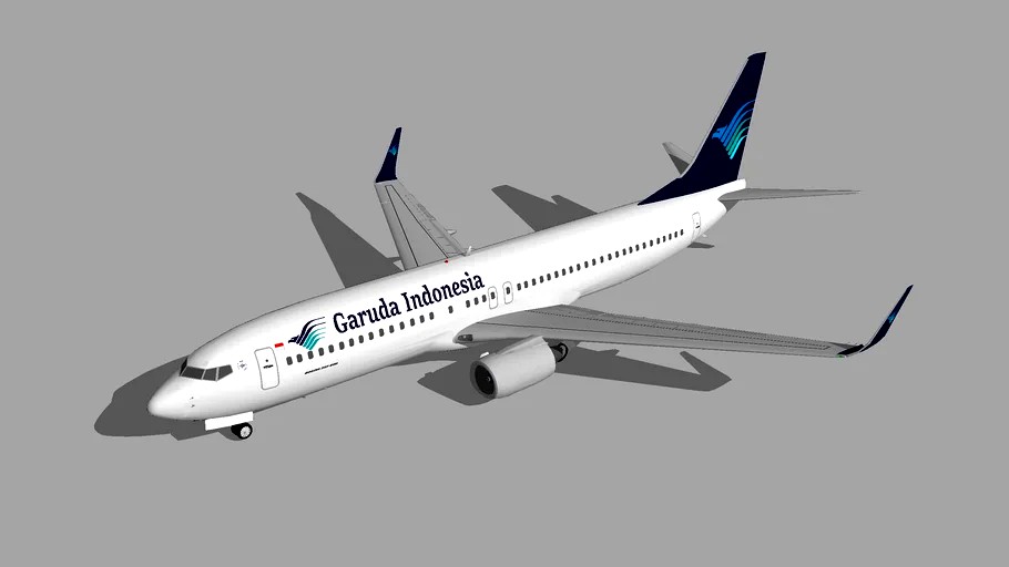 Garuda Indonesia Boeing 737-800 3 3d model