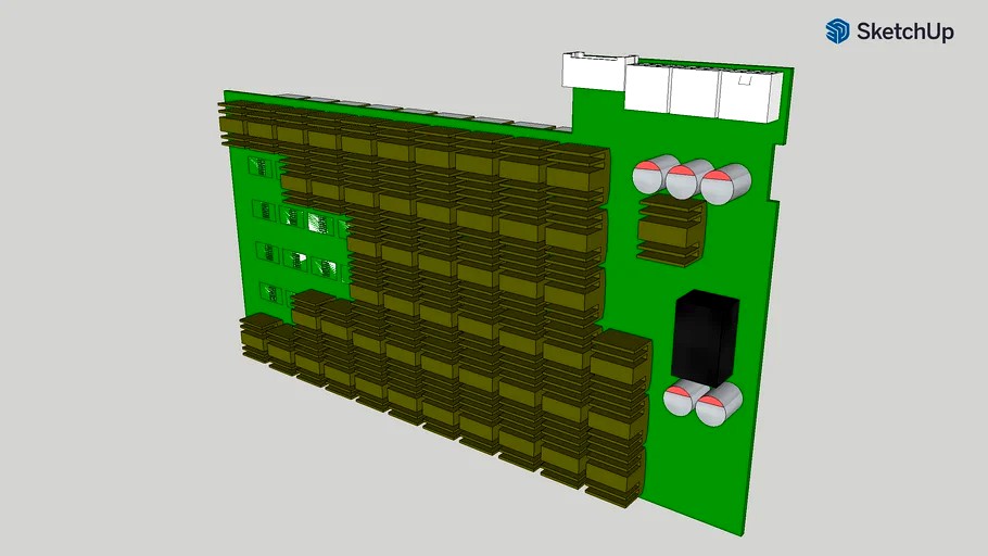 Antminer S9 Hashboard 3d model
