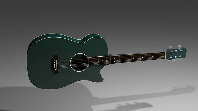 Acoustic Guitar Based Color Only 3d model