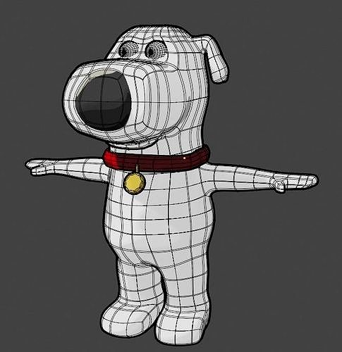 Brian Griffin from Family Guy 3d model