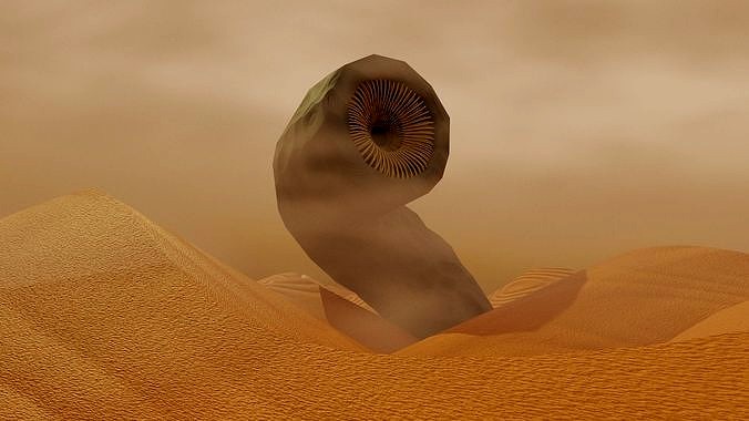 dune sandworm 3d model