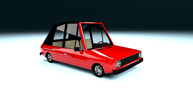 Low Poly Cartoon Car 3d model