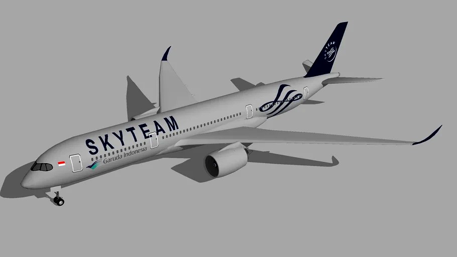 Garuda Indonesia Airbus A350-900XWB 2 3d model
