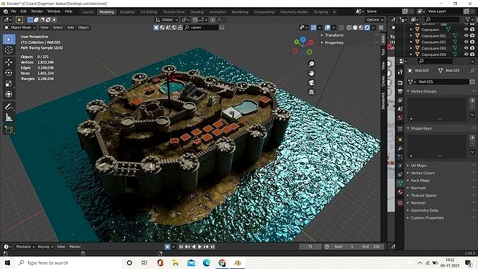 janjira fort blender model 3d