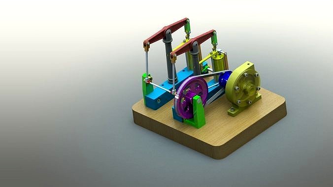 Hydraulic Steam Engine 3d model