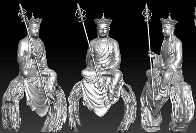 Buddha Earth Store Bodhisattva 3d model