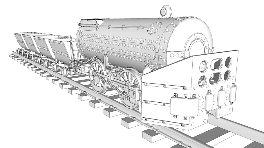 Fireless Locomotive 3d model